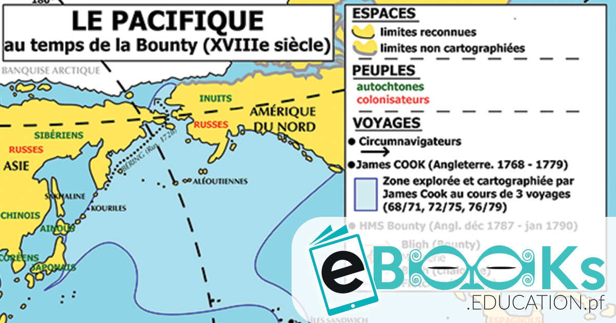 Carte - Le Pacifique au temps de la Bounty - ebooks.education.pf