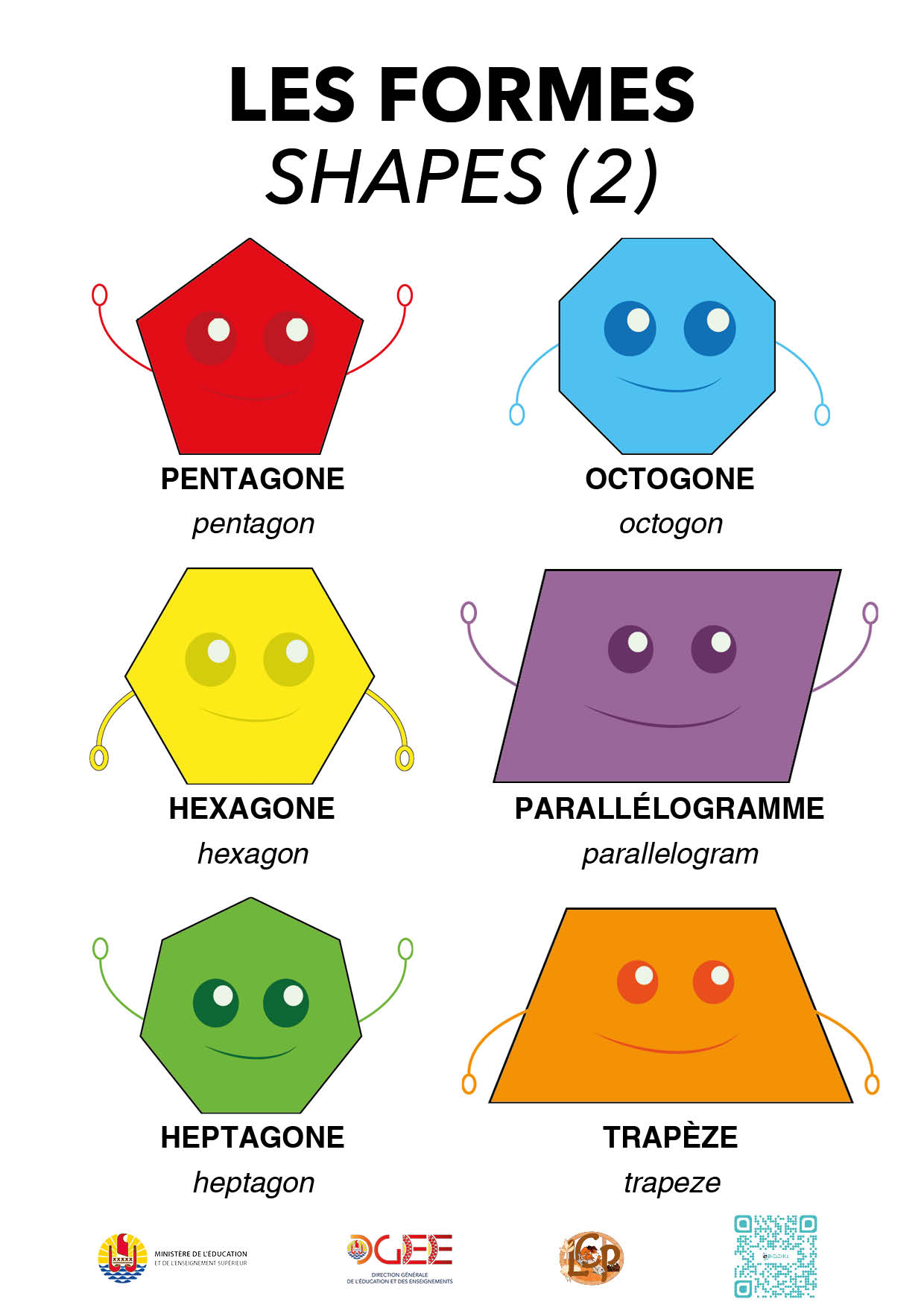 Les formes - Shapes 2 - FR/EN - ebooks.education.pf