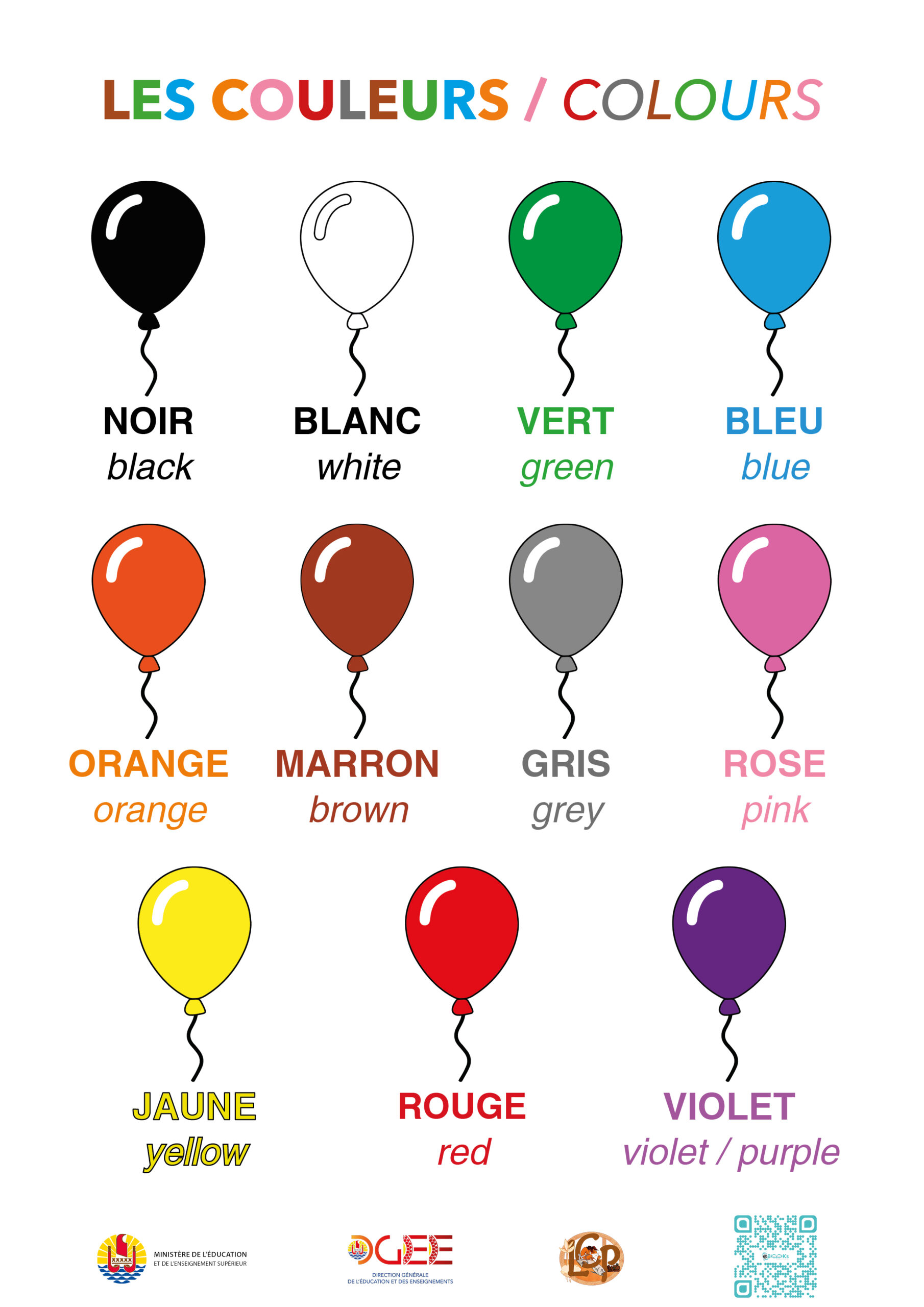 Les couleurs - Colours - FR/EN - ebooks.education.pf